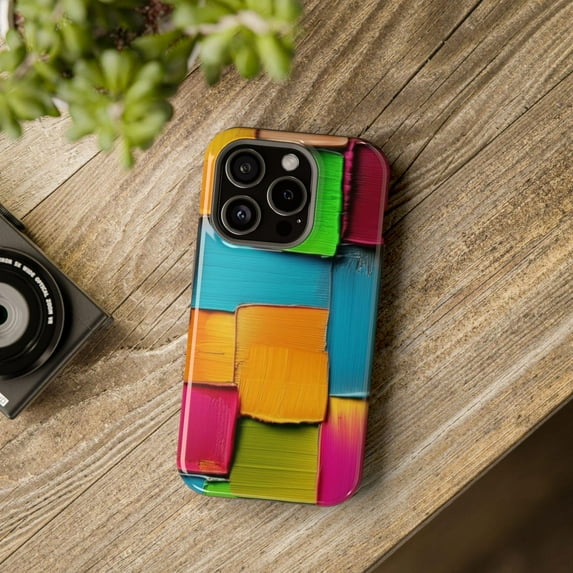 Abstract Color Splash Vivid Modern Artistic Phone Case with iPhone 17 ...