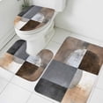 Abstract Color Stitching Bathroom Rugs Set Watercolor Graffiti Art Non ...