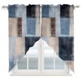 Abstract Color Stitching Swag Curtain Valance for Window 2 Panels Blue ...