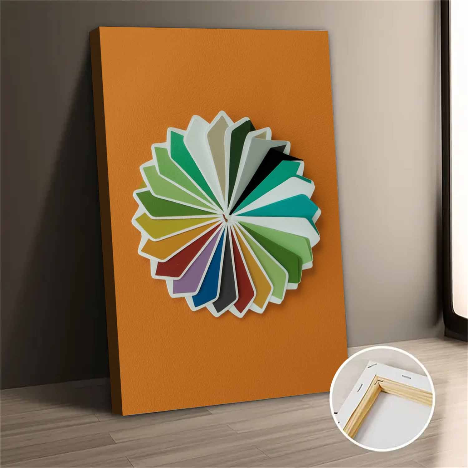 Abstract Color Wheel Canvas Wall Art Print For Bedroom Home Decor ...