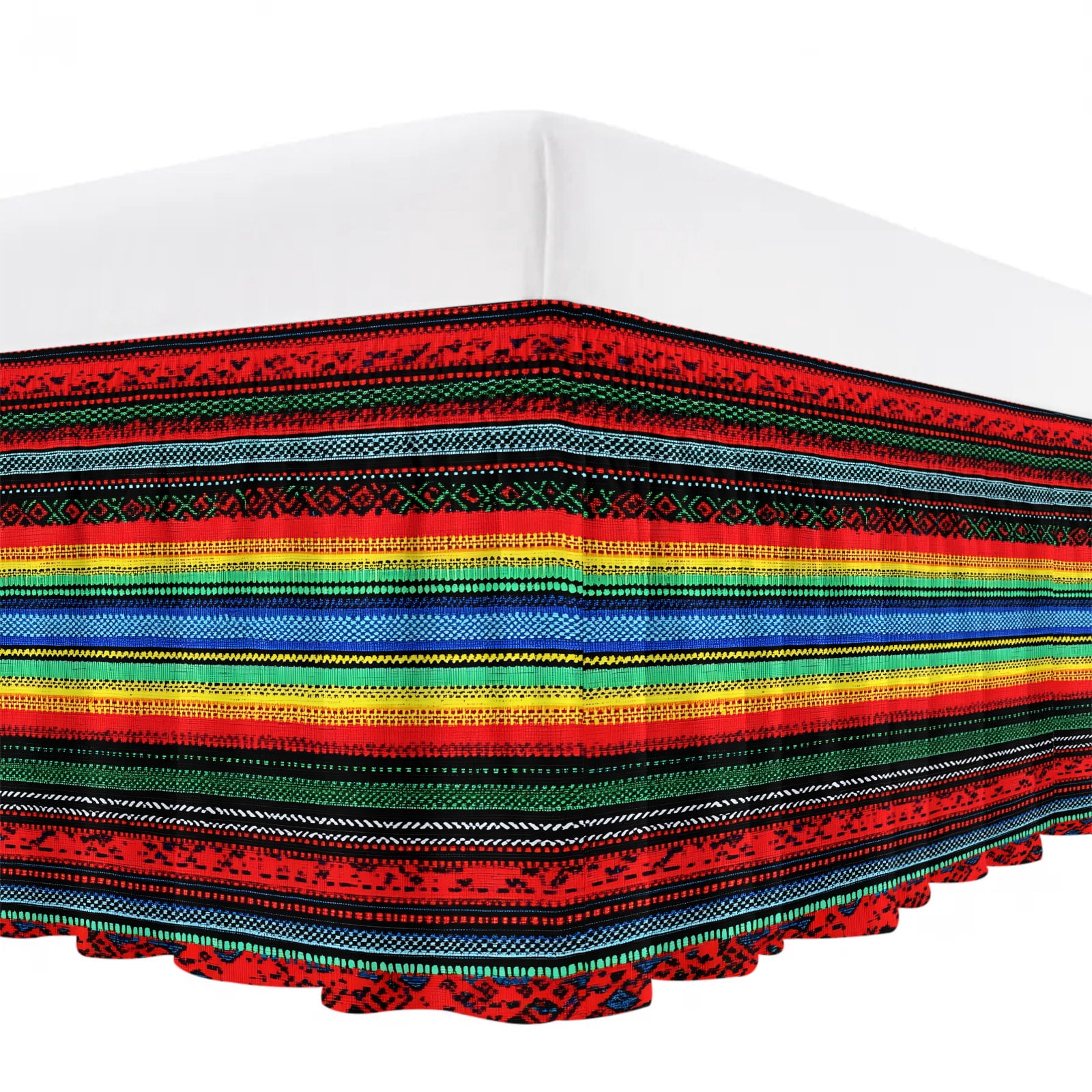 Abstract Colored Bed Skirt Bed Skirts King Size 18 Inch Drop, Stripes ...