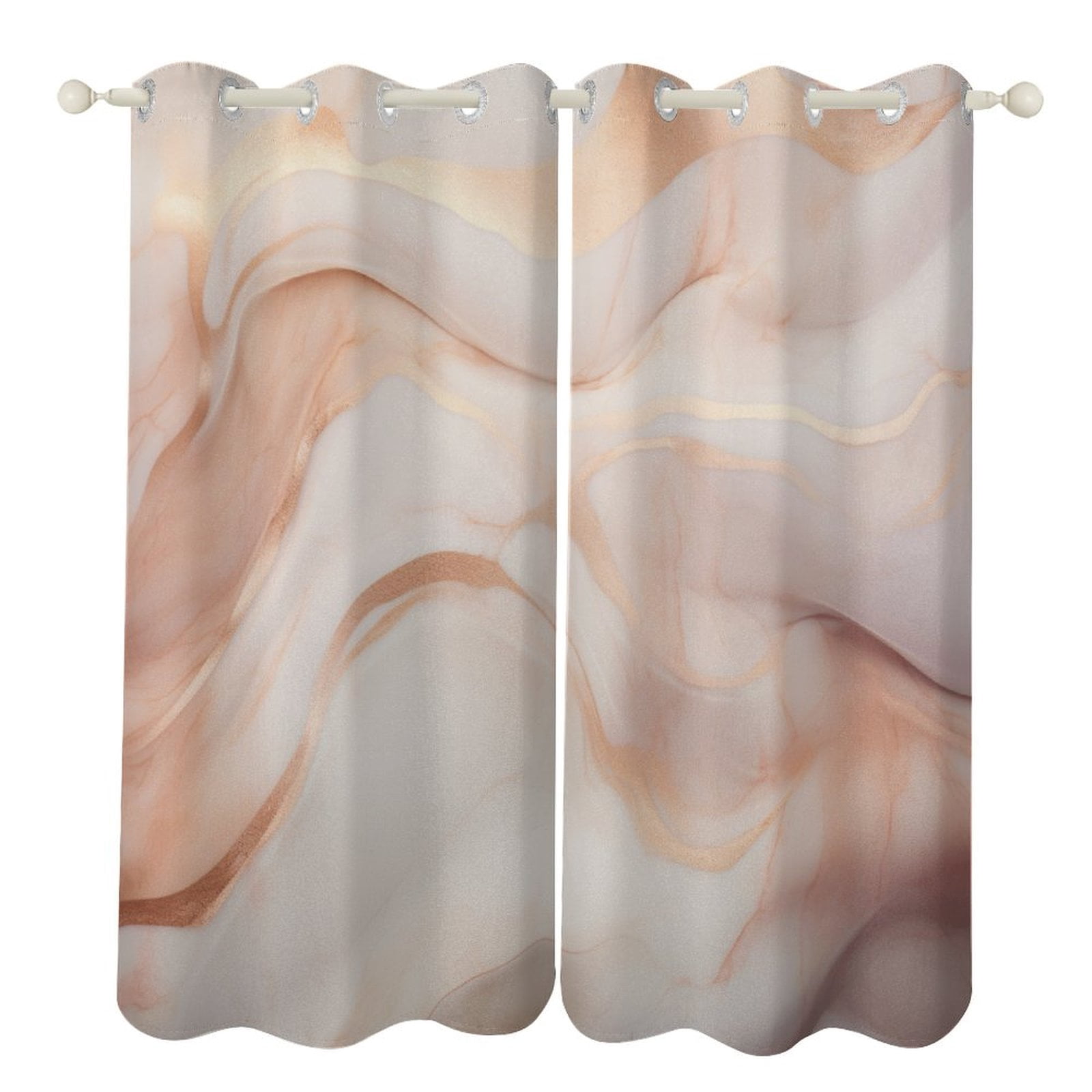 Abstract Colored Marble 2 Panels Curtains for Bedroom Living Room ...