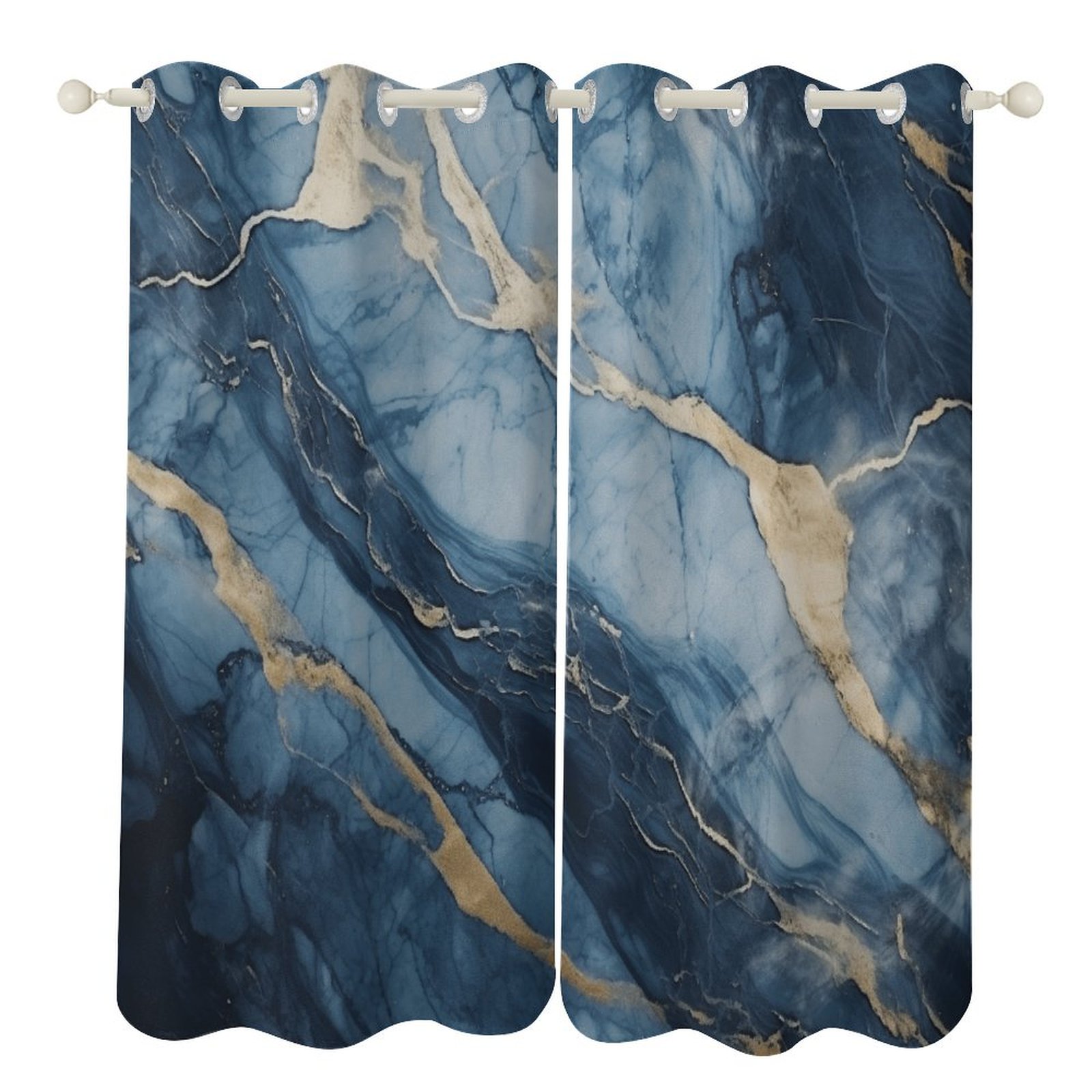 Abstract Colored Marble 2 Panels Curtains for Bedroom Living Room ...