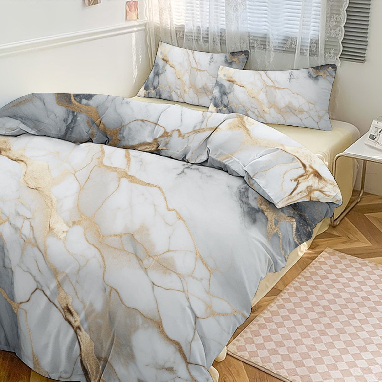 Abstract Colored Marble 3D Duvet Cover Set Quilt Cover Theme of Kid Boy ...