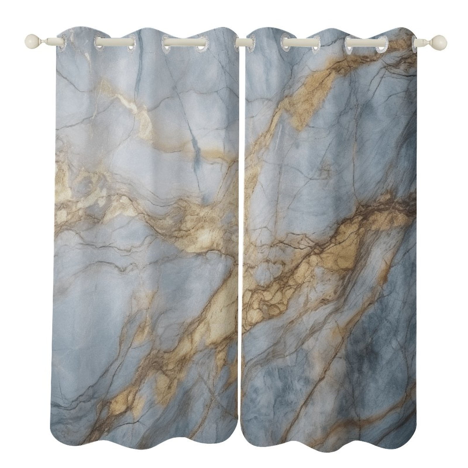 Abstract Colored Marble Luxury Window Curtains Blinds for Living Room ...