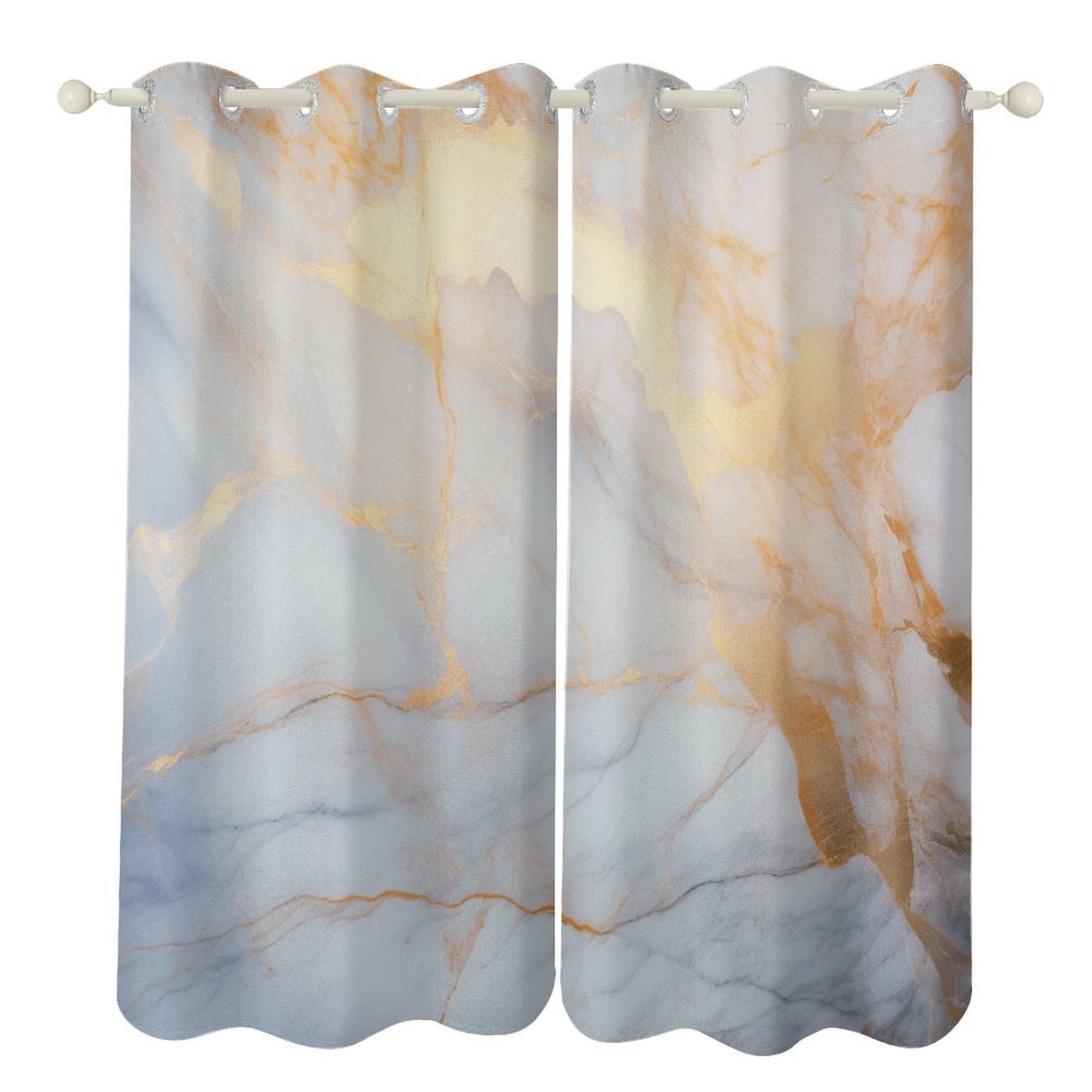 Abstract Colored Marble Luxury Window Curtains Blinds for Living Room ...