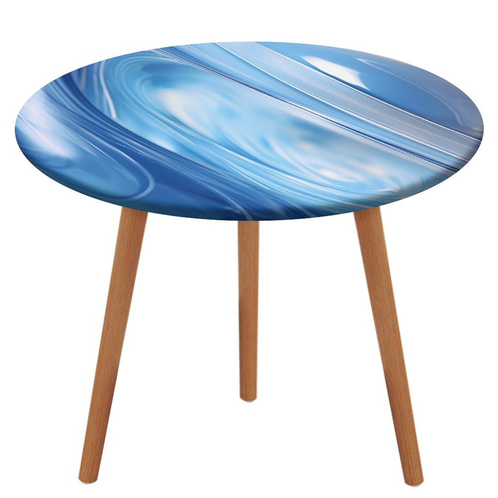 Abstract Colored Marble Pattern Round Tablecloth Waterproof Elastic ...