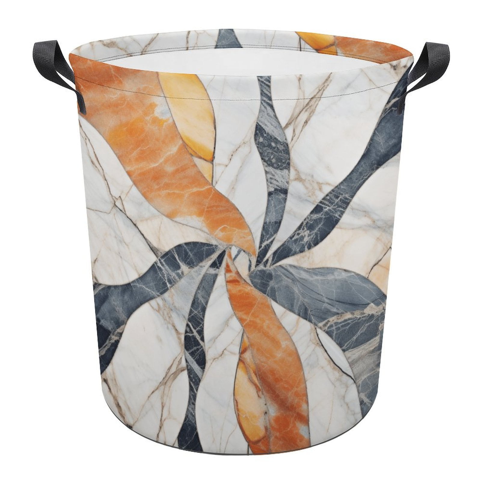 Abstract Colored Marble Print Foldable Laundry Basket for Clothes ...