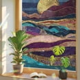 Abstract Colored Mountain Moon Window Privacy Film, Rainbow Film ...
