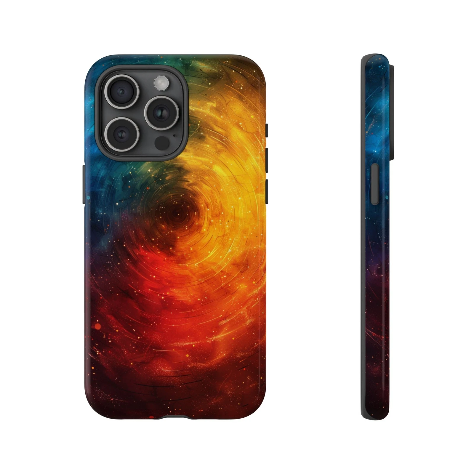 Abstract Colorful Circle Flow Pattern Phone Case for iPhone 11 to 17 ...