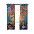 Abstract Colorful Flower Blackout Curtains for Bedroom Living Room ...