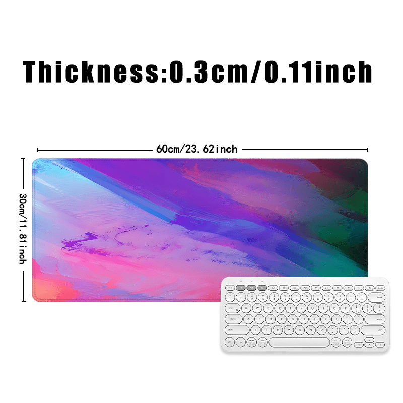 Abstract Colorful Gradient Mouse Pad 31.5 x 11.82 inches Rubber Desk ...