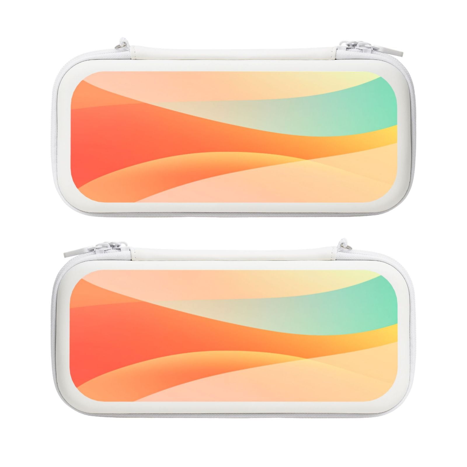 Abstract Colorful Green And Red Vector Wave, Carrying Case For Nintendo ...