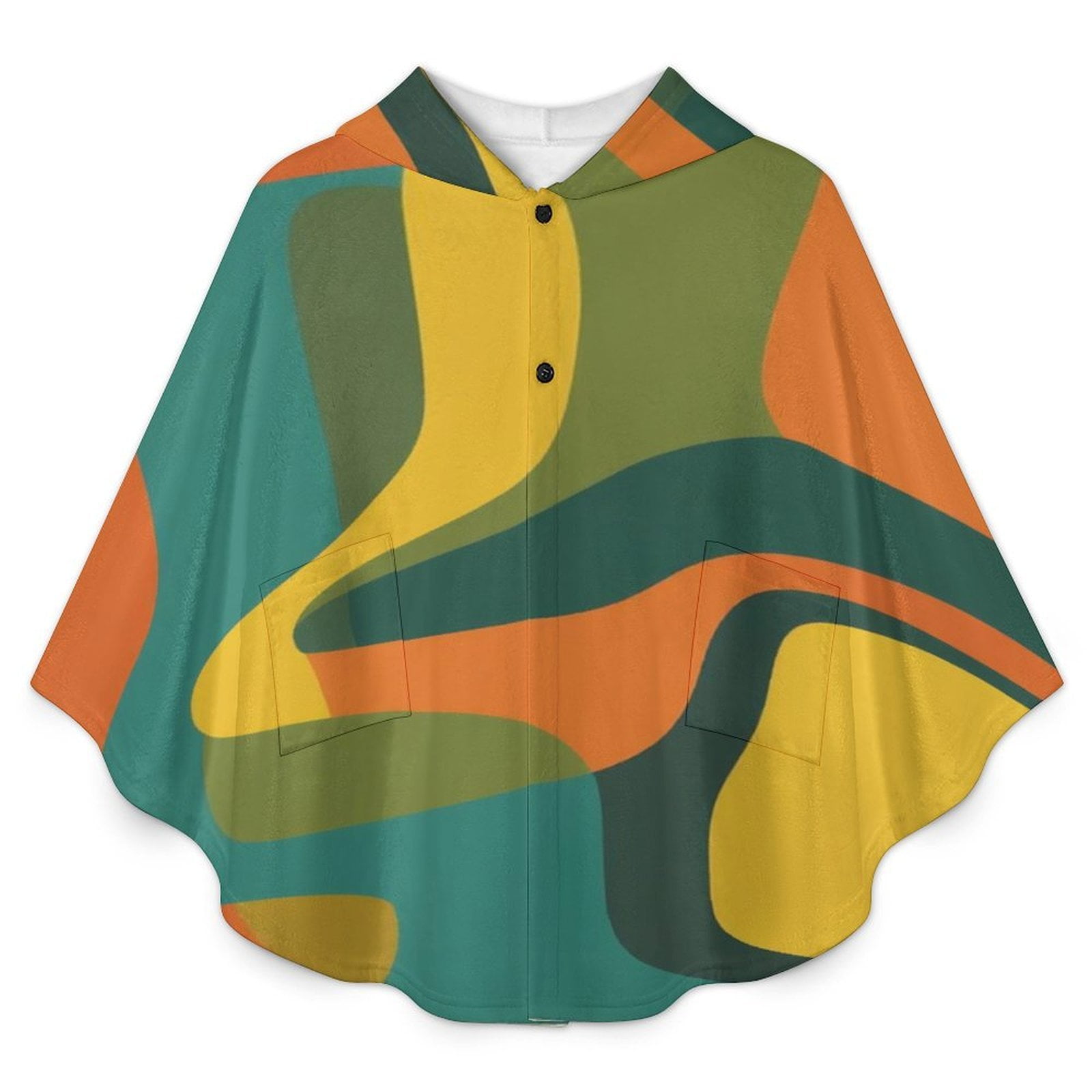 Abstract Colorful Layered Shapes Design Blanket Oversized Wearable ...