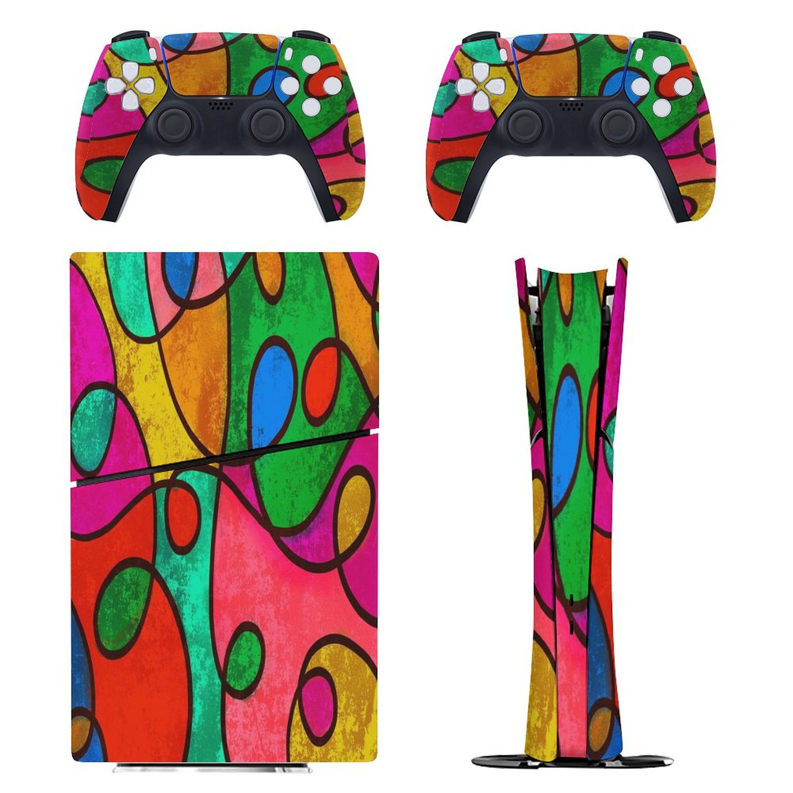 Abstract, Colorful, Moving PS5/PS5 Slim Digital Disc Skin Sticker For ...