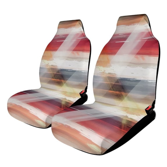 Abstract Colorful Painted Stripes Car Seat Covers Front Seats Universal ...