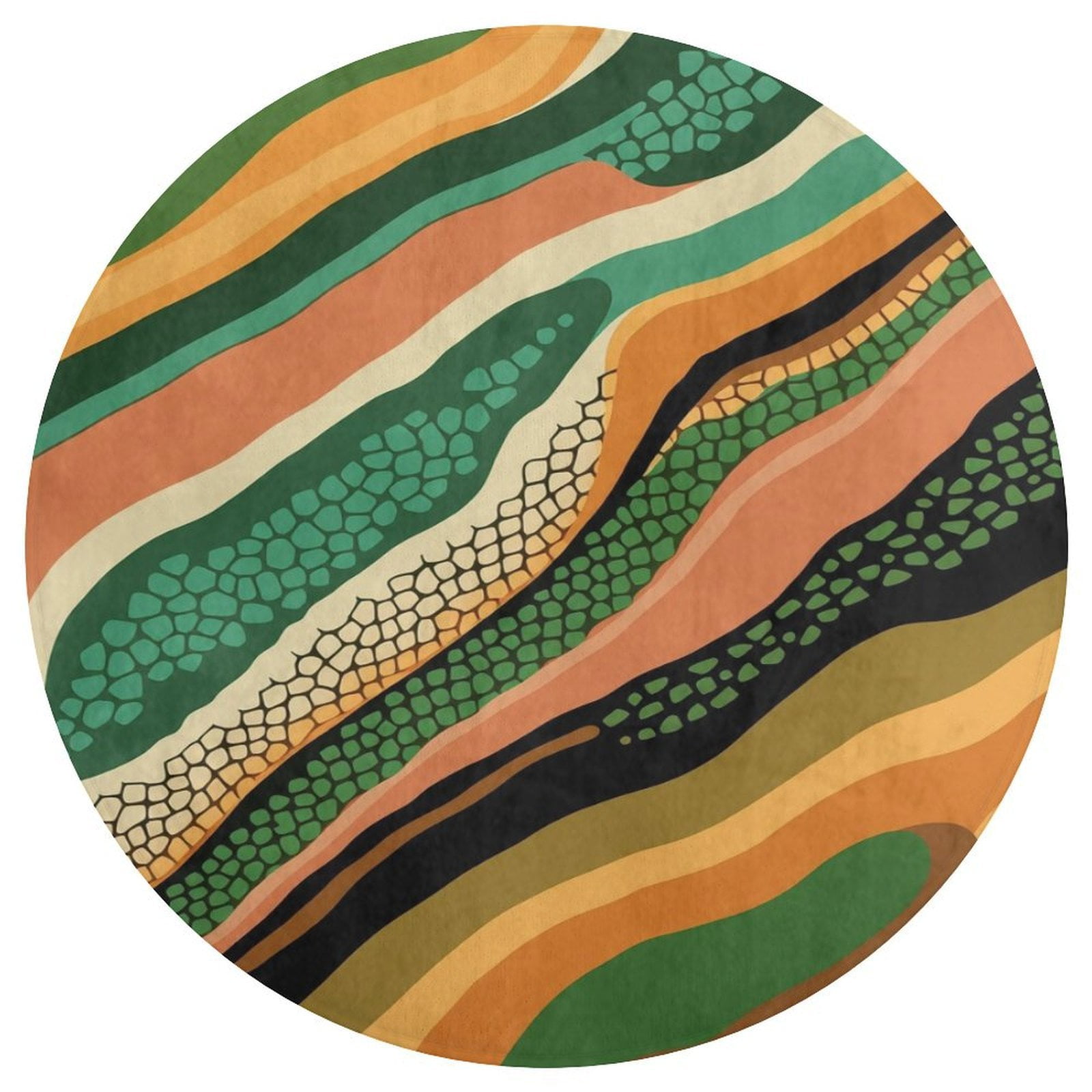 Abstract Colorful Pattern Round Carpets Living Room Sofa Coffee Table ...