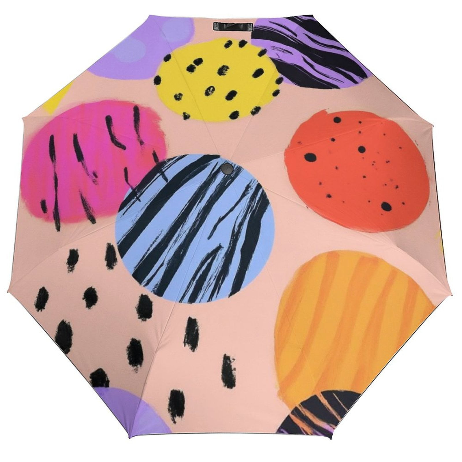 Abstract Colorful Patterned Circles Rain Umbrella Sun Protection Sun ...