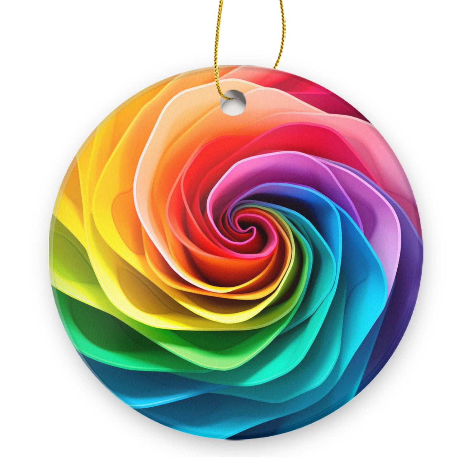 Abstract Colorful Rainbow Spiral Background With Copy Space - Christmas ...