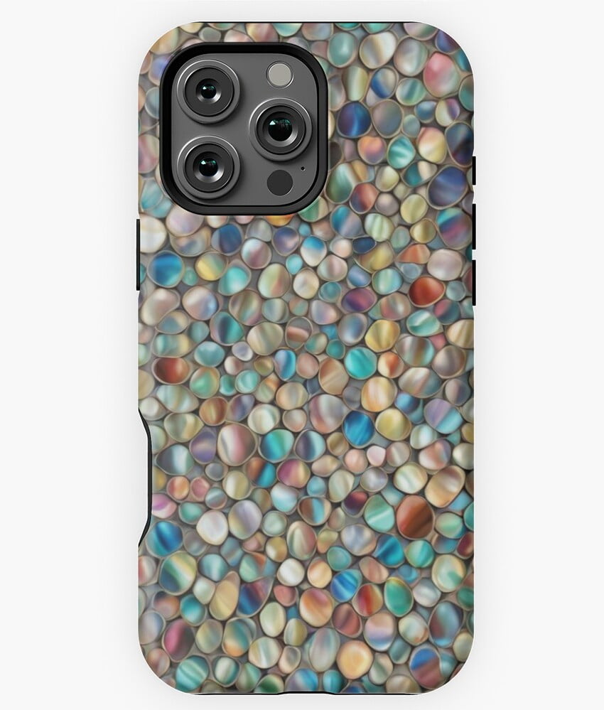 Abstract Colorful Rocks Pattern Phone Case for iPhone 16 15 14 13 12 11 ...