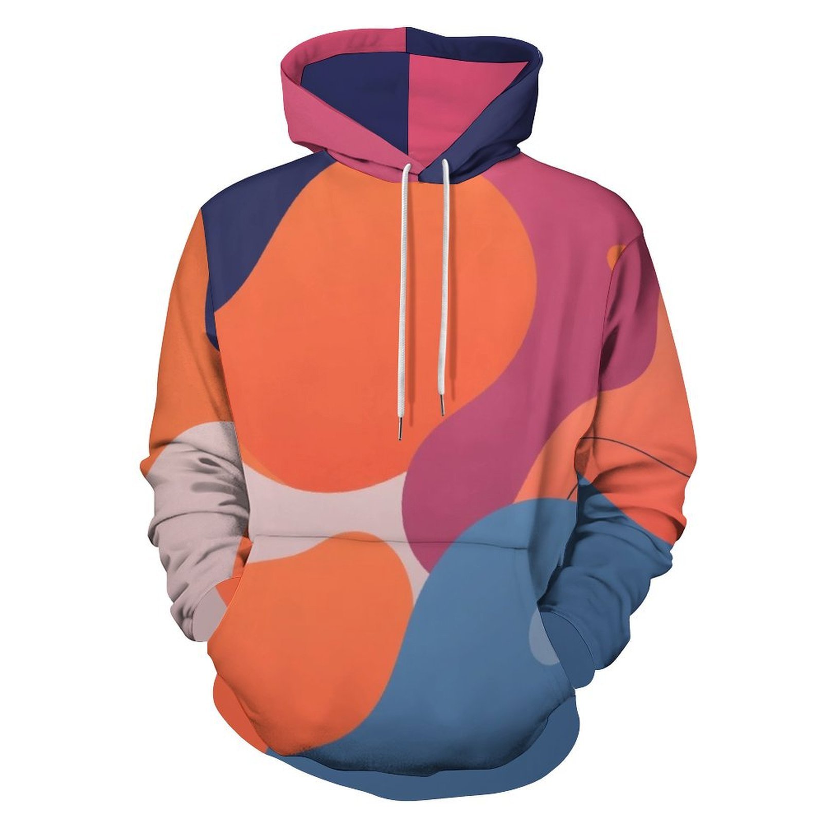 Abstract Colorful Shapes(3) Hoodie Men Women Sports Shirt Loose Casual ...