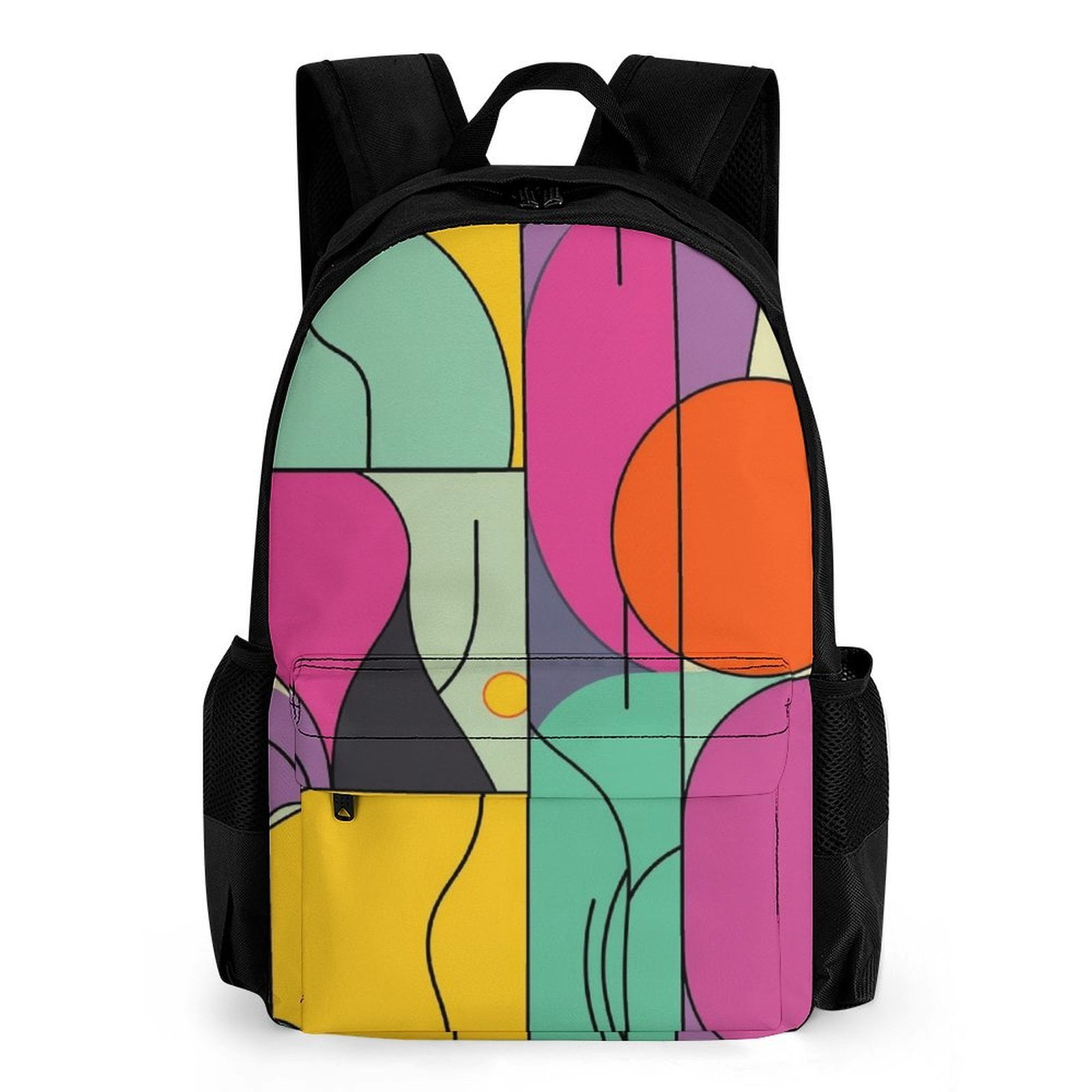 Abstract Colorful Shapes Backpack Student Leisure Bags Colorful ...