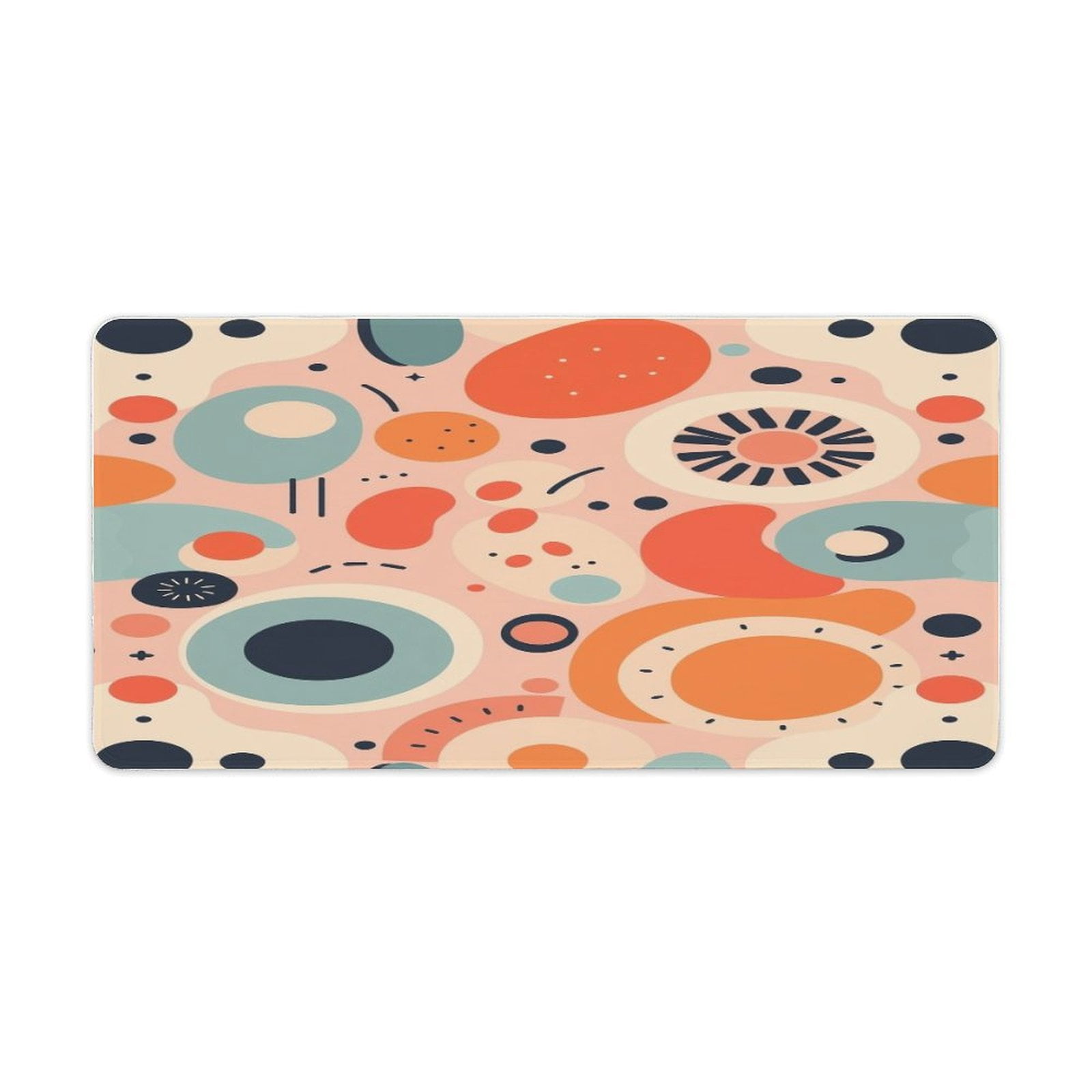 Abstract Colorful Shapes Mouse Pad Playmat Office Non-Slip Computer ...