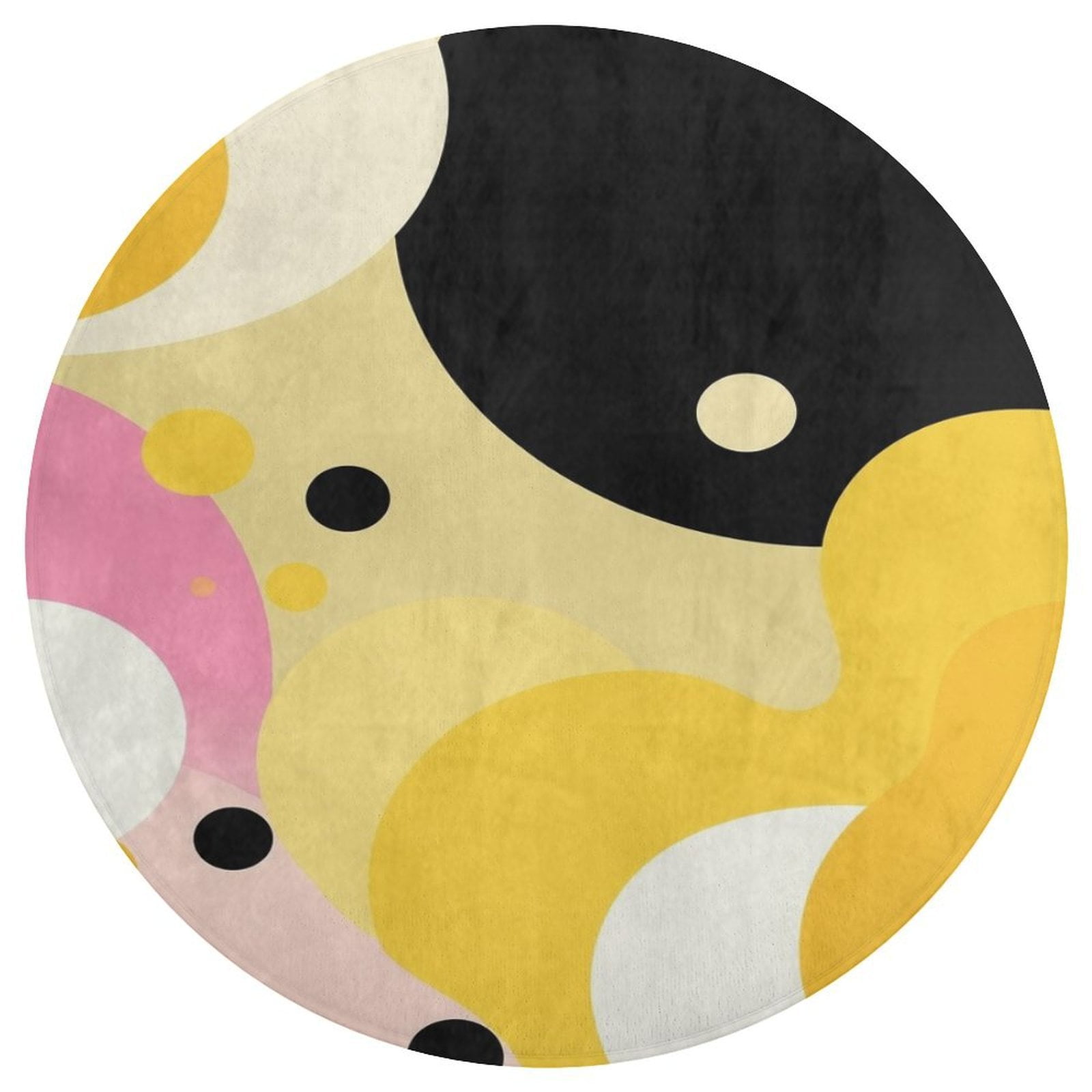 Abstract Colorful Shapes Round Carpet Rugs And Carpets for Home Living ...