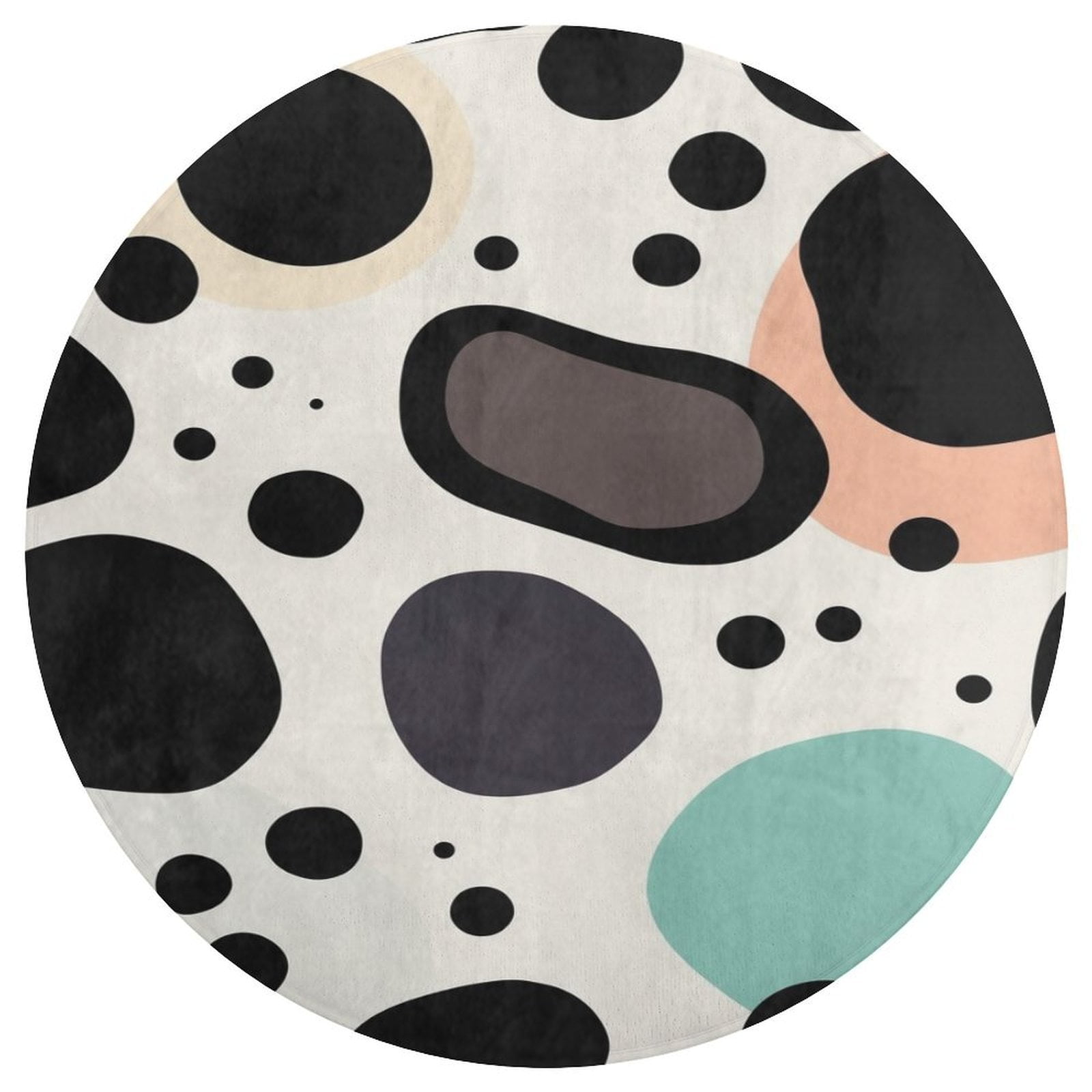 Abstract Colorful Spotty Background. Round Rugs Bedroom Table Mat Dirt ...