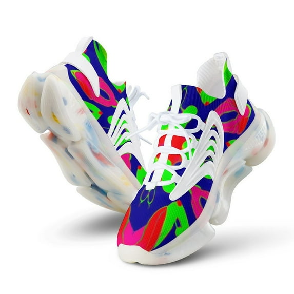 Abstract Colorful Symmetric Design Pattern Walking Shoes for Men Woman ...