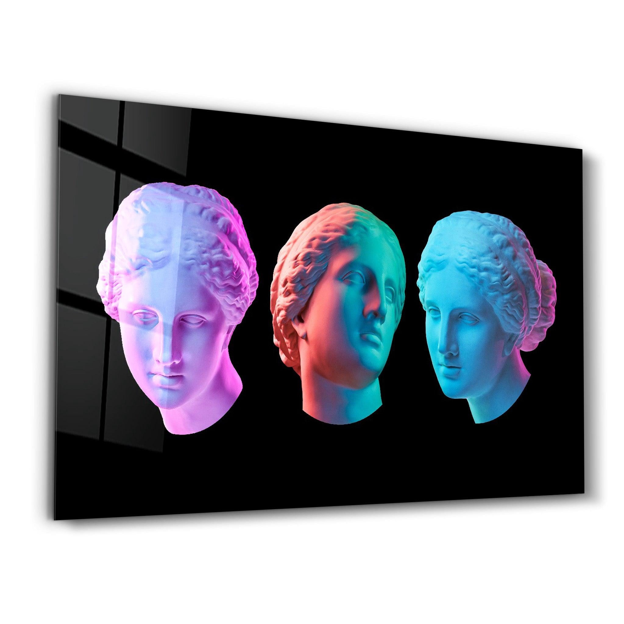 Abstract Colorful Venus Statue | Glass Wall Art - Walmart.com