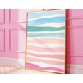 Abstract Colorful Waves Print Art Cute Summer Art Print Rainbow Girly ...