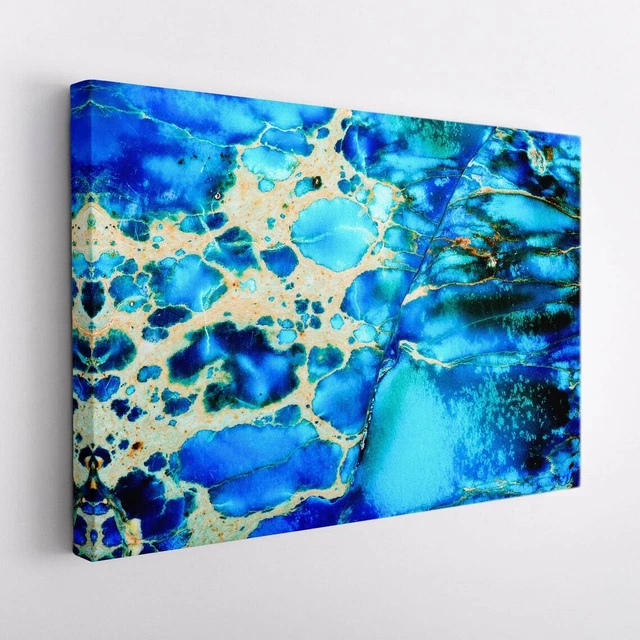 Abstract Colors Of Blue Wall Art Home Decor Vintage Gift Living Room ...