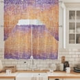 Abstract Colors Swag Curtains Valance and Tier Set, Purple Orange ...