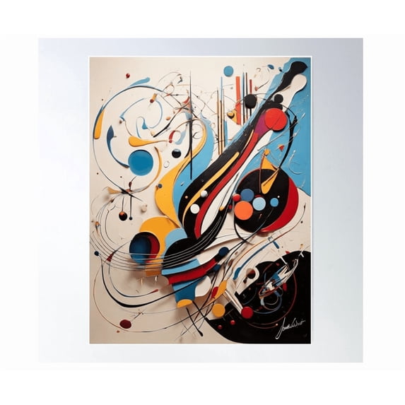 Abstract Colourscape Poster Wall Art Modern Wall Decor For Living Room ...