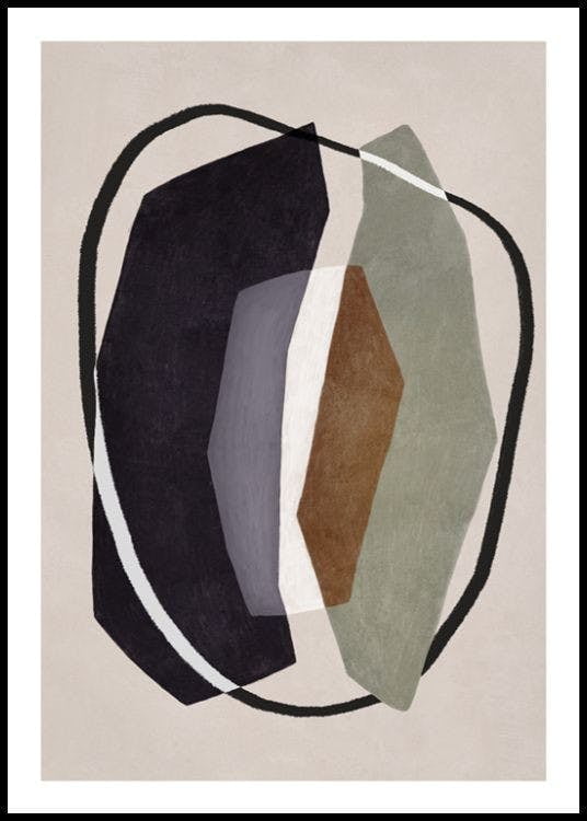 Abstract Composition No2 Poster Wall Art, Modern Wall Decor For Living Room Bedroom, 8x12 ...