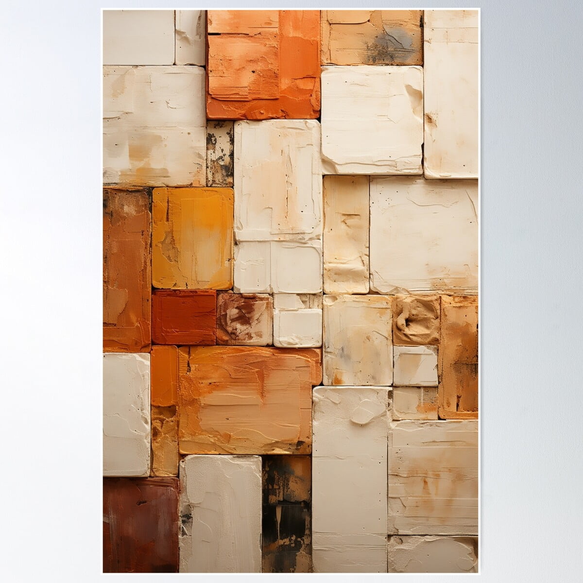 Abstract Composition Using Overlapping Scagliola Bricks Poster Wall Art ...