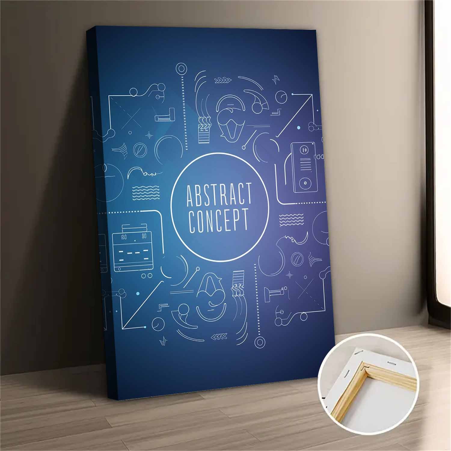 Abstract Concept Line Art Wall Decor Canvas Print - Walmart.com