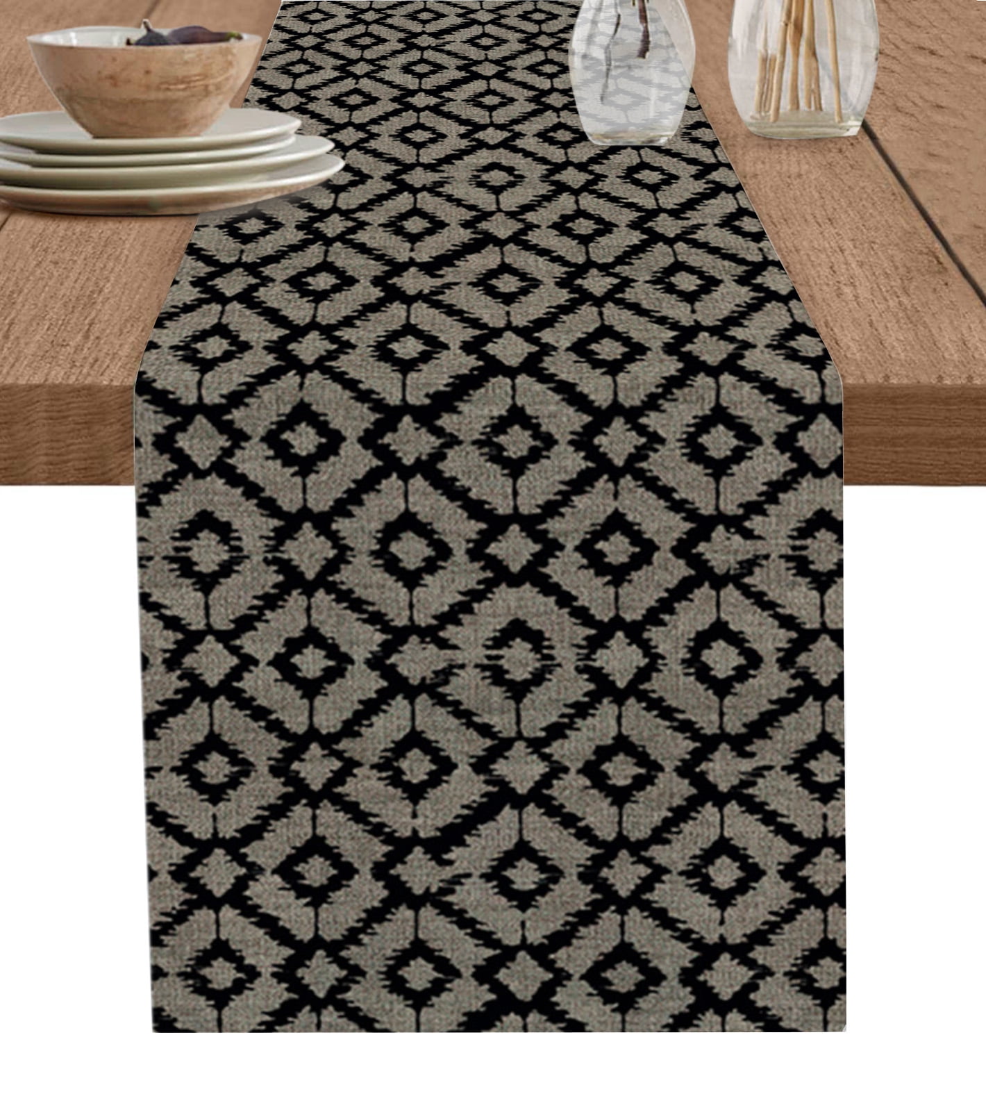 Abstract Contemporary, Table Runner Solid Minimalist Geometric ...