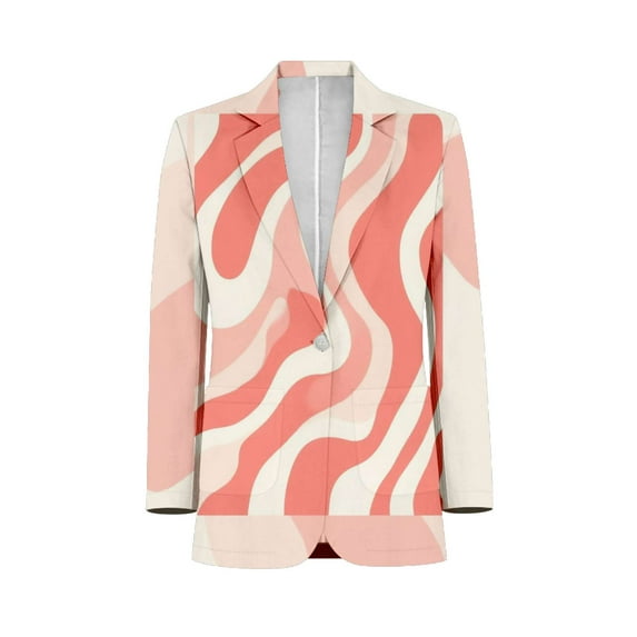 Abstract Coral Wavy Pattern Design Men Blazers Slim Clothing Summer ...