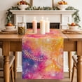 Abstract Cosmos Table Runner, Clouds Star Pink Orange Dreamlike ...