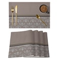 Abstract Cotton Linen Placemats Set of 2, Retro Watercolor Brown Pesley ...