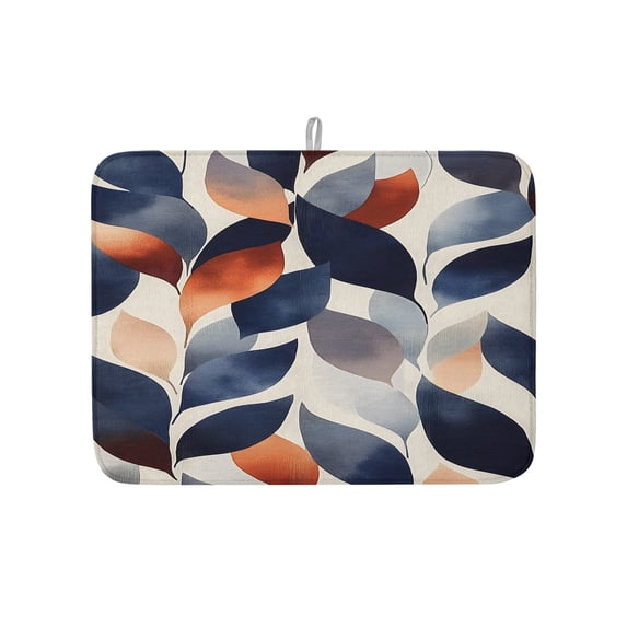 Abstract Country Leaves Dish Drying Mats for Kitchen Counter,Absorbent ...