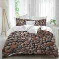 Abstract Country Stones Full Size Bed Set,Cobblestones Pattern Bedding ...