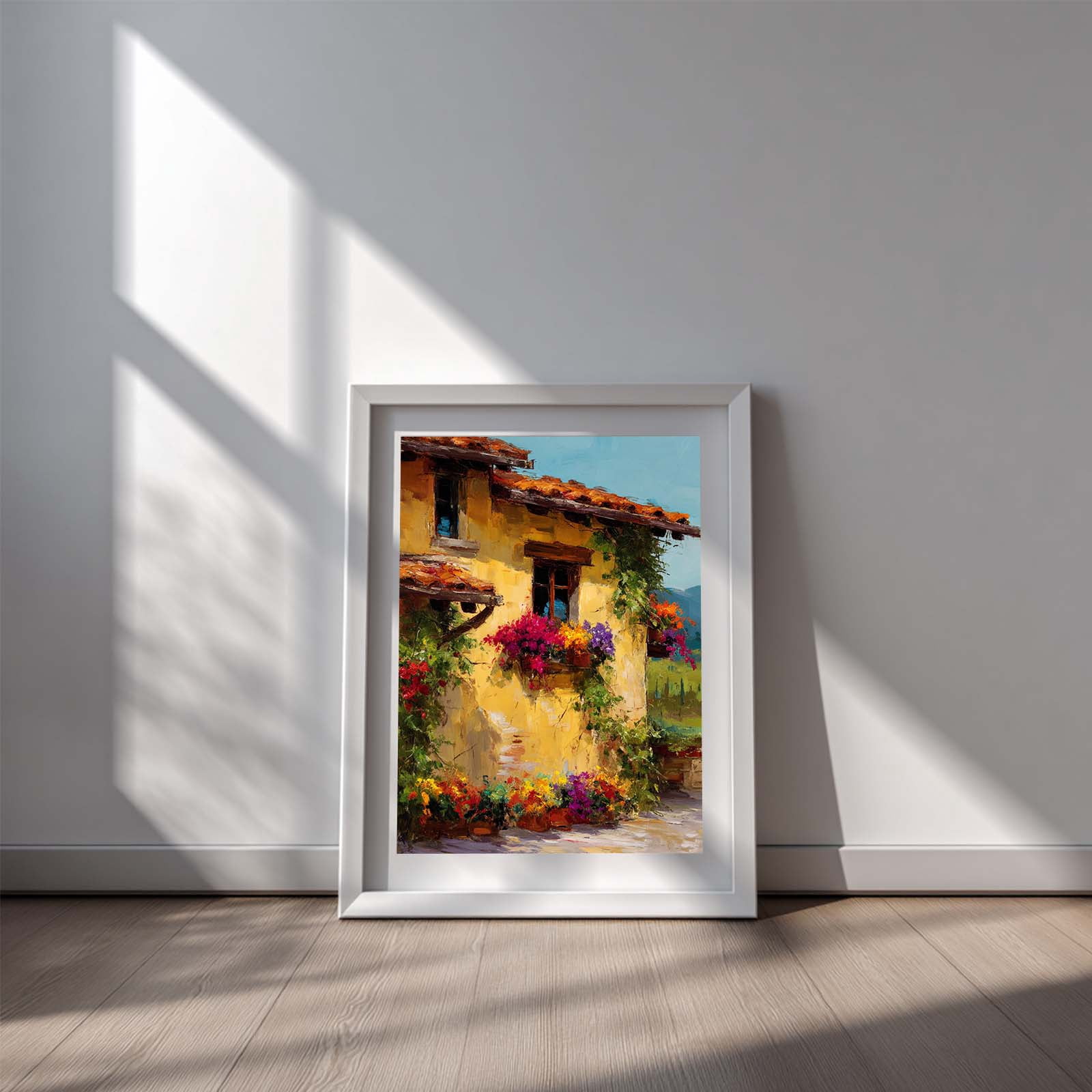 Abstract Country Style Floral Canvas Painting Modern Wall Art Pictures ...