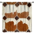 Abstract Cow Fur Curtains Rustic Farmhouse White Black Brown Cowhide ...