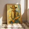 Abstract Cowboy Western Wall Art Rustic Southwestern Decor, Unframed ...