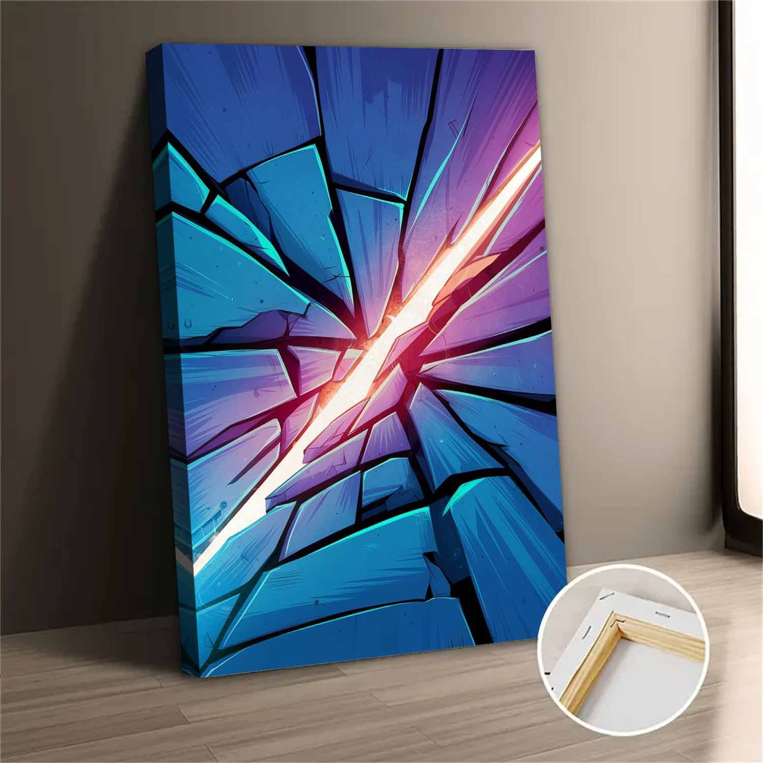 Abstract Crack Wall Art Canvas Print For Bedroom Living Room Decor ...