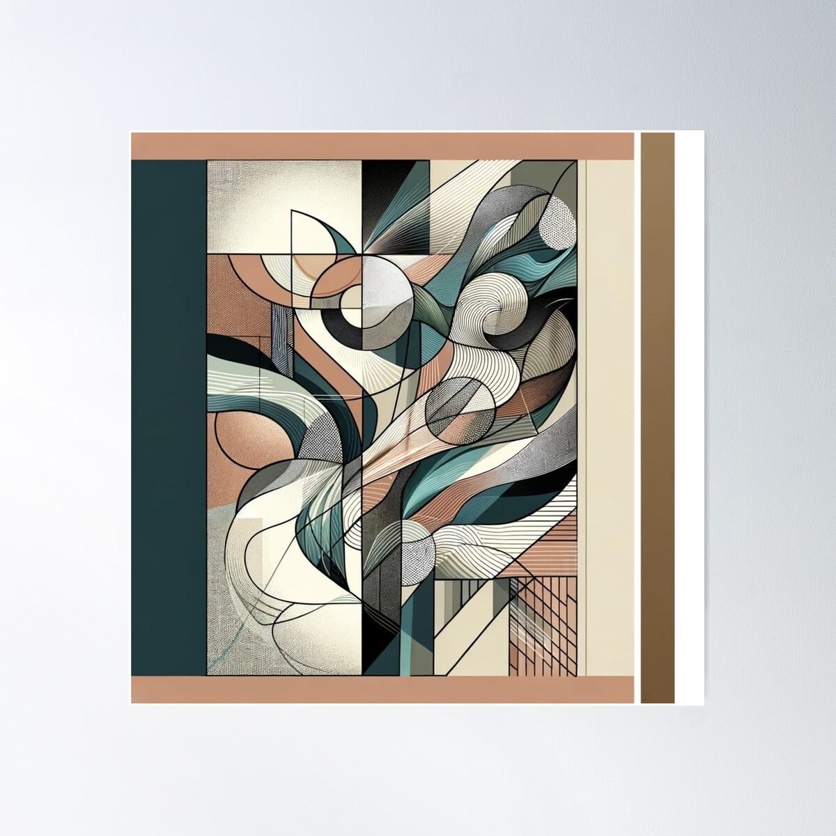 Abstract Creation In Circular Drawings Poster Wall Art, Modern Wall ...