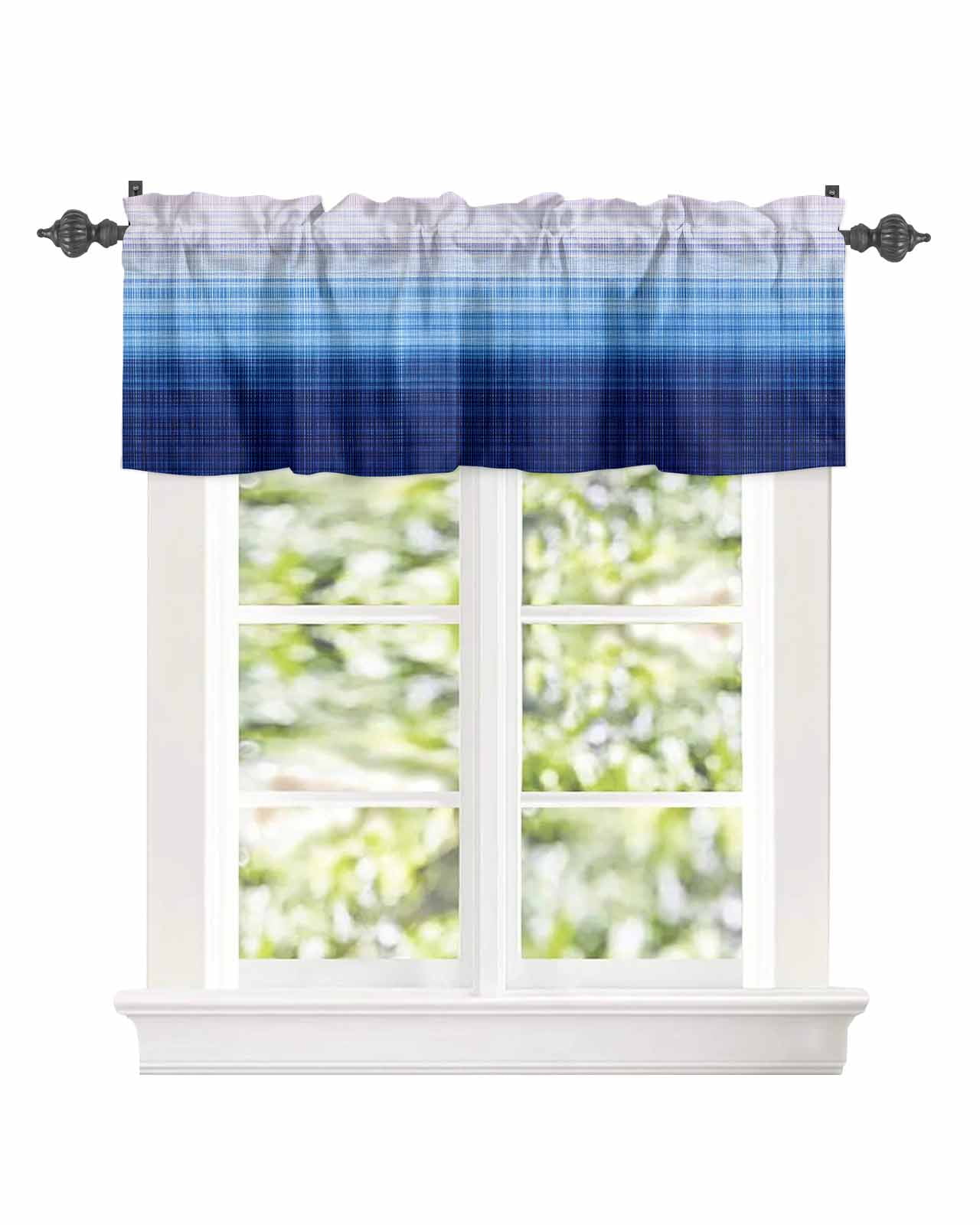 Abstract Creative Lines Curtain Valances for Kitchen Windows,Rod Pocket ...